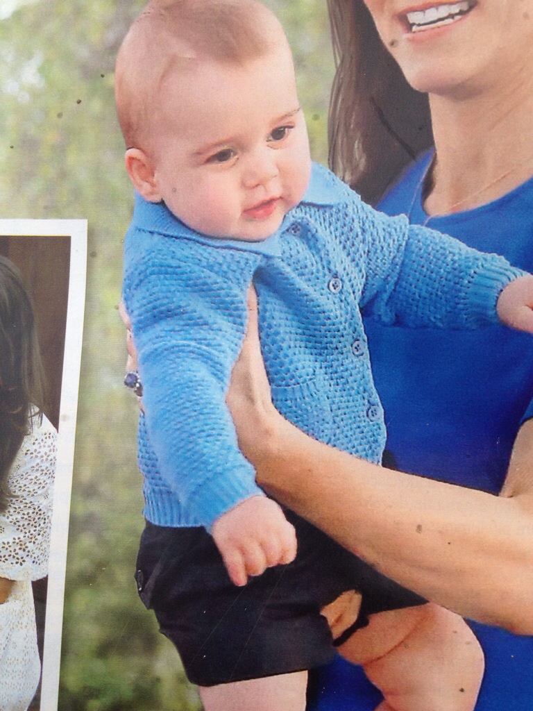 Il cardigan azzurro del principino George | La Maglia di Marica